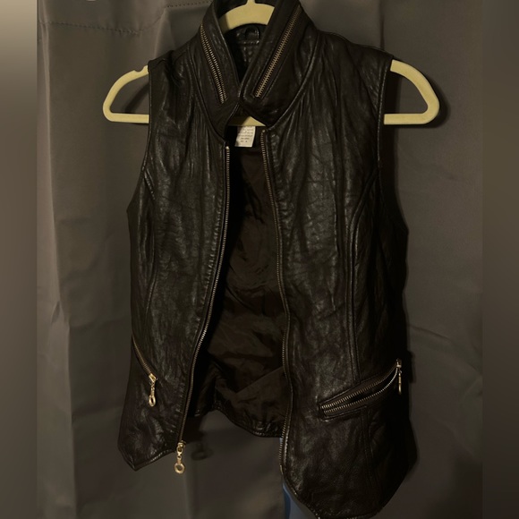 Cache | Jackets & Coats | Cache Womens Genuine Leather Vest | Poshmark